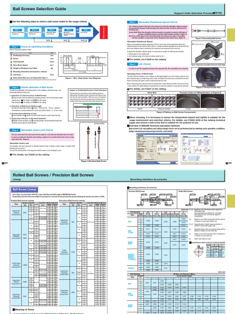 Ball Screw Selection Guide | PDF | Screw | Structural Load