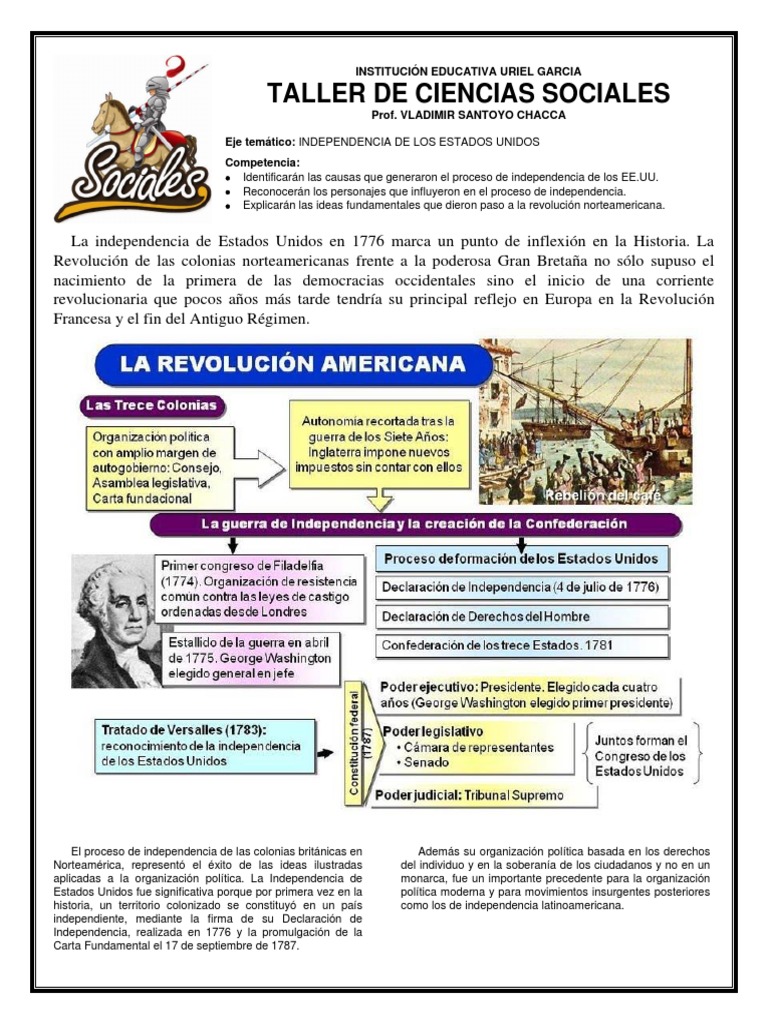 Taller: Independencia de EE.UU. | PDF | Declaración de independencia de ...