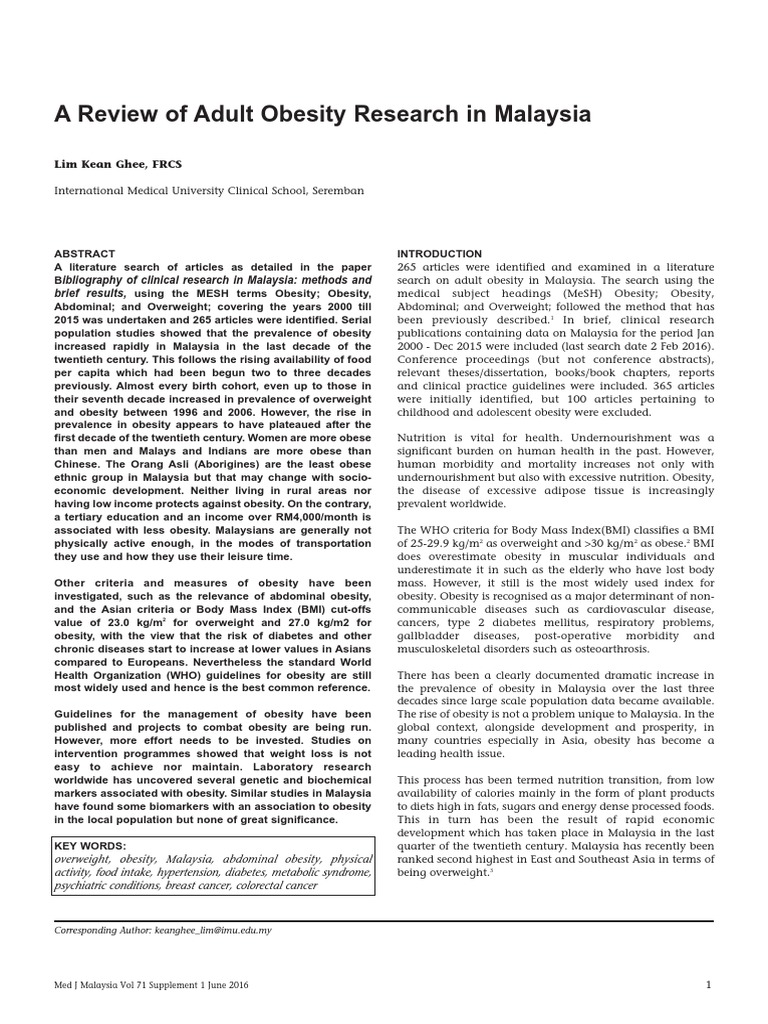 Adult Obesity Research | PDF | Obesity | Body Mass Index