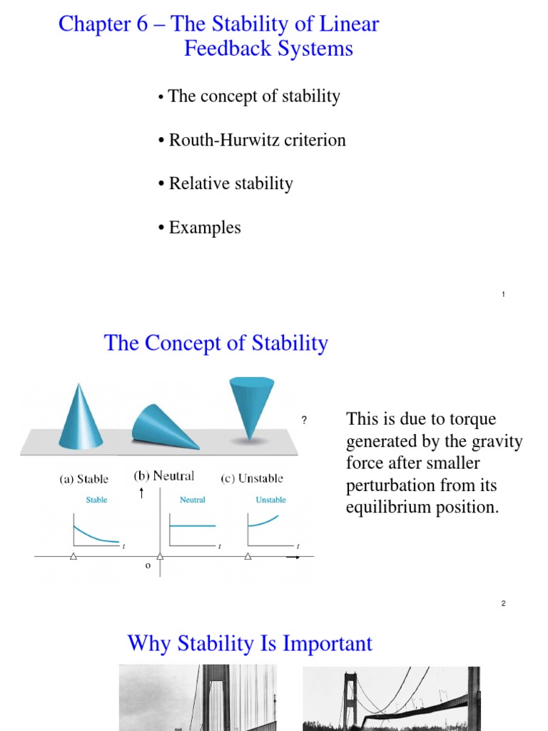 Chapter 6 - The Stability of Linear Feedback PDF | PDF | Stability ...