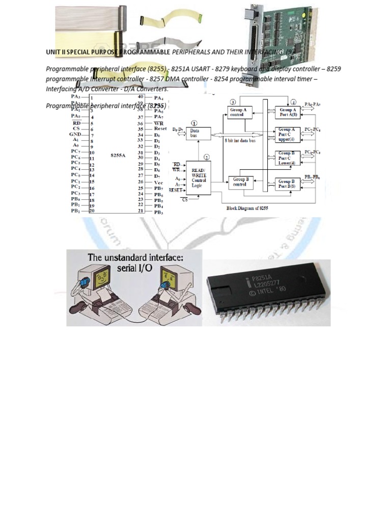 Unit II Special Purpose Programmable Peripherals and Their Interfacing ...