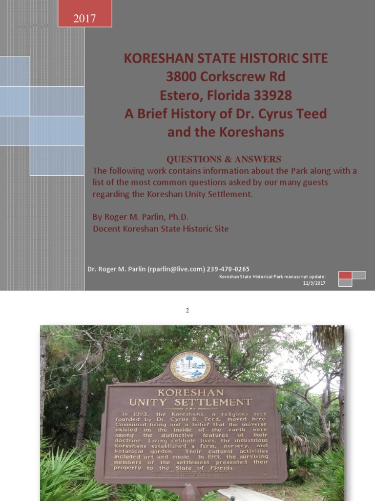 A Brief History of Dr. Cyrus Teed and The Koreshans-2 | PDF