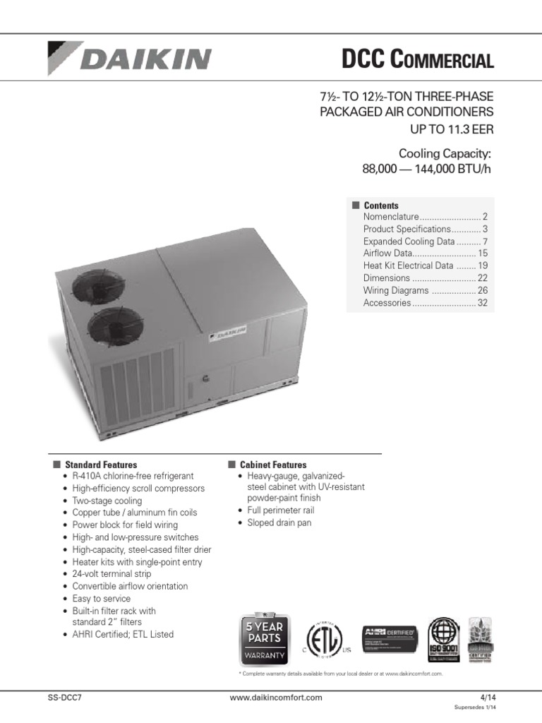 EQUIPO PAQUETE DAIKIN | Air Conditioning | Power Supply