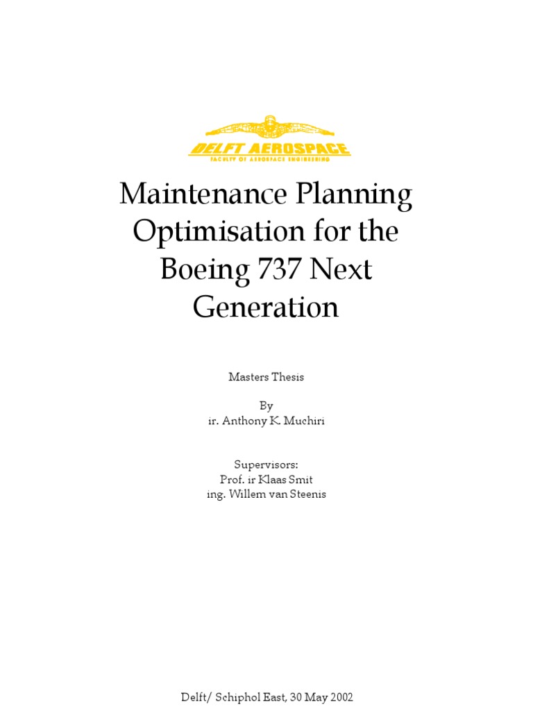 Maintenance Planning Optimization 737NG | PDF | Reliability Engineering ...