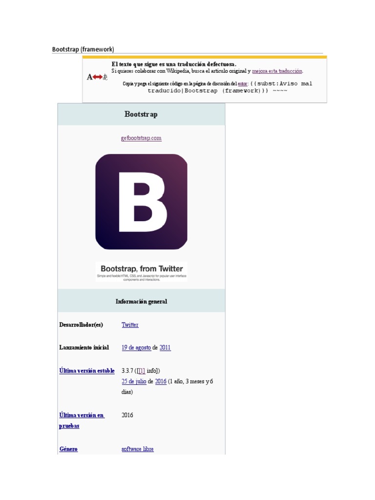 Bootstrap | PDF | Bootstrap (marco frontal) | Desarrollo de software