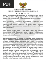 Teks UUD 1945 PDF Untuk Upacara | PDF
