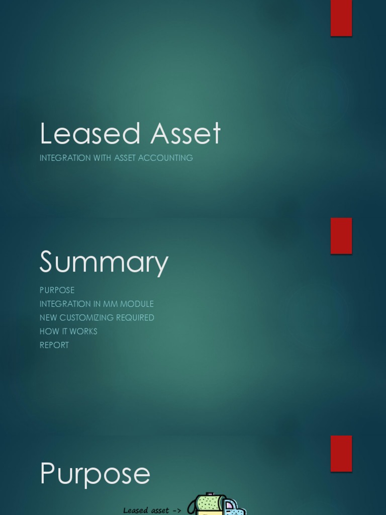 Presentation Leased Asset | PDF | Finance & Money Management | Business