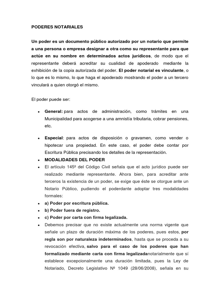 Poderes Notariales | Información del gobierno | Justicia