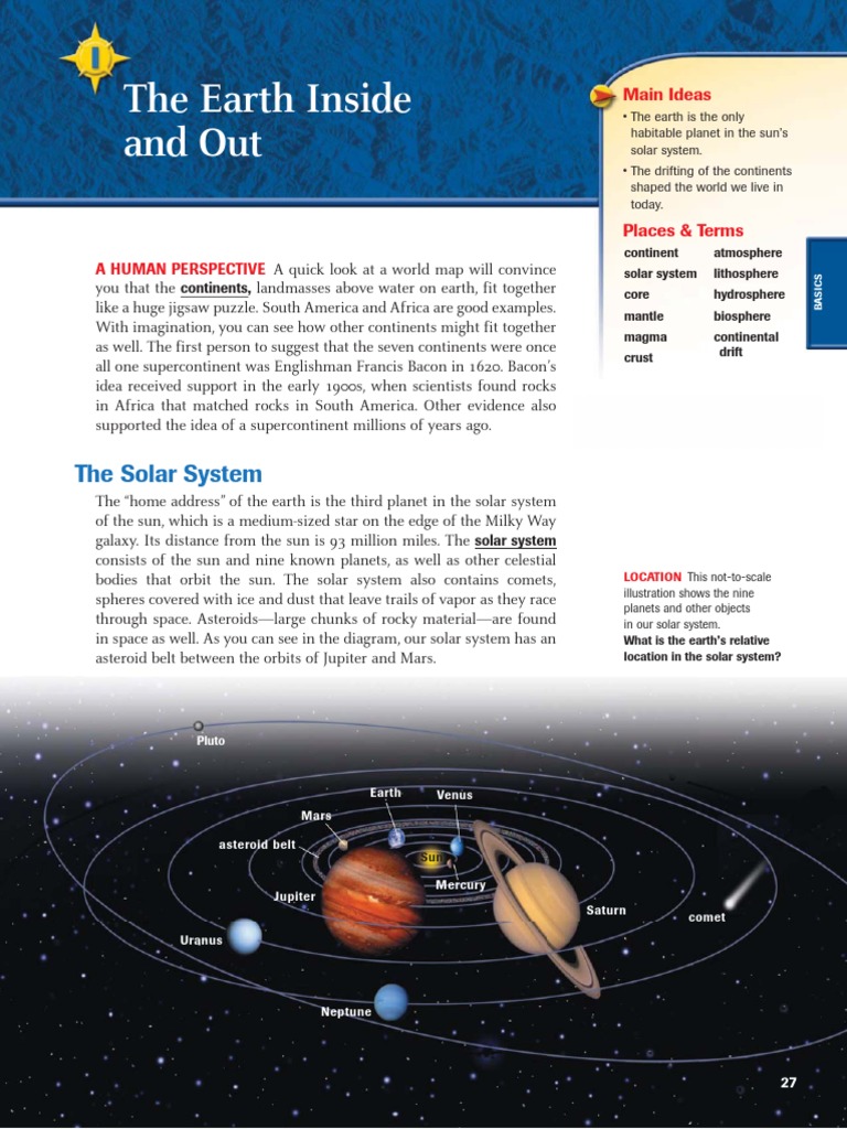 The Earth Inside and Out: A Quick Look at Our Dynamic Planet | PDF ...
