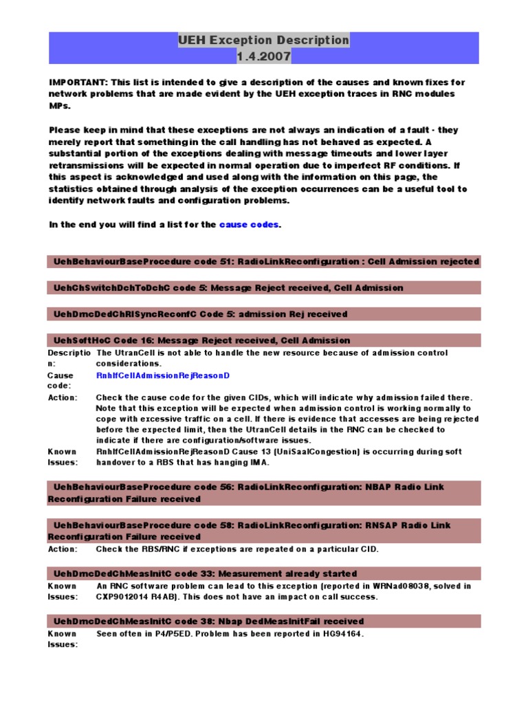 UEH Exceptions | PDF | Networks | Digital Technology UEH Exceptions | PDF | Networks | Digital Technology