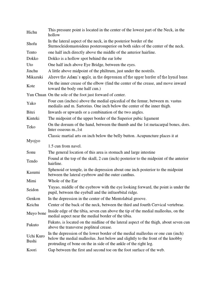 Karate Terms | PDF | Anatomical Terms Of Location | Primate Anatomy