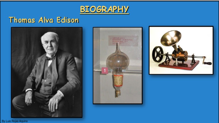 Biography Thomas Alva Edison - Project B6 | PDF