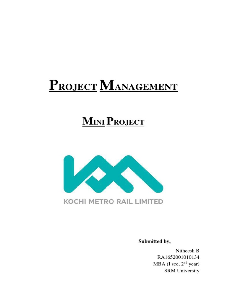 Project Management Mini | PDF | Cost–Benefit Analysis | Light Rail