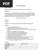 Lab Report - Investigation of The Effects of Temperature On Enzyme ...