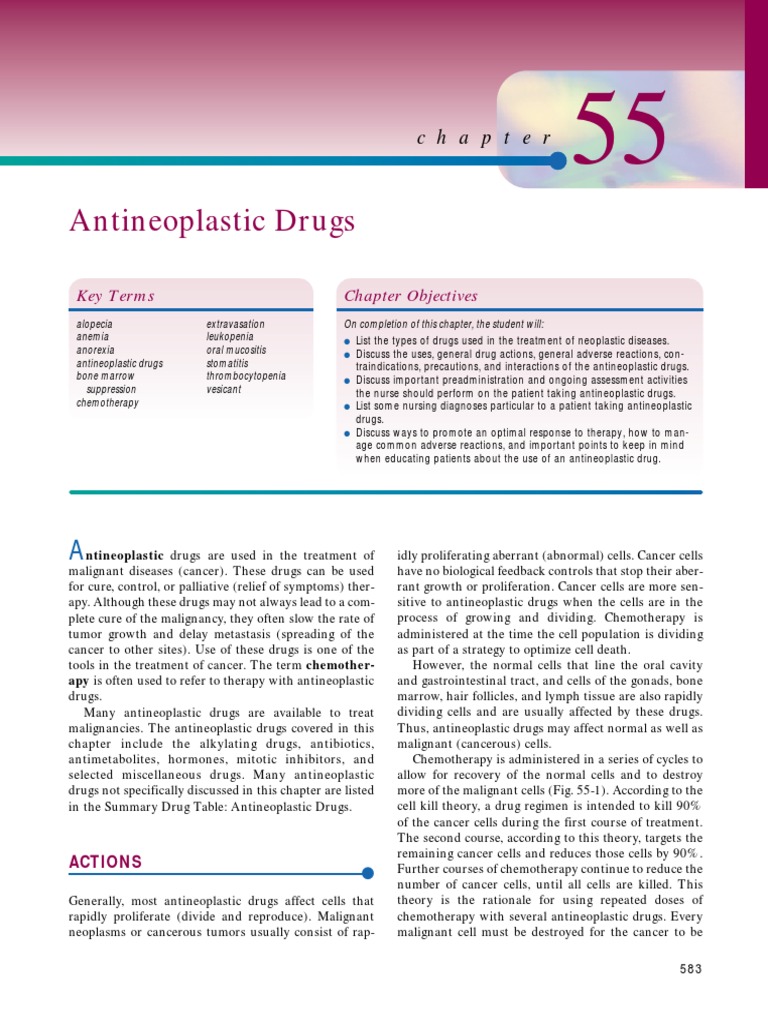 Anti-Neoplastic Drugs PDF | PDF | Chemotherapy | Cancer