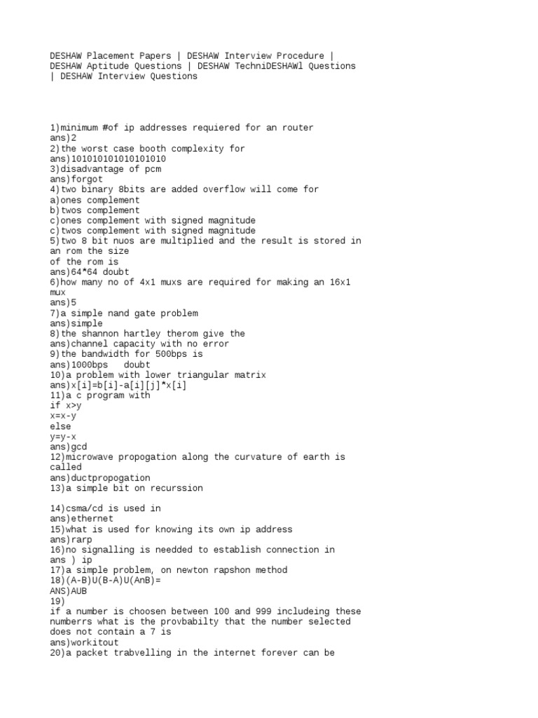 De Shaw | PDF | C (Programming Language) | Pointer (Computer Programming)