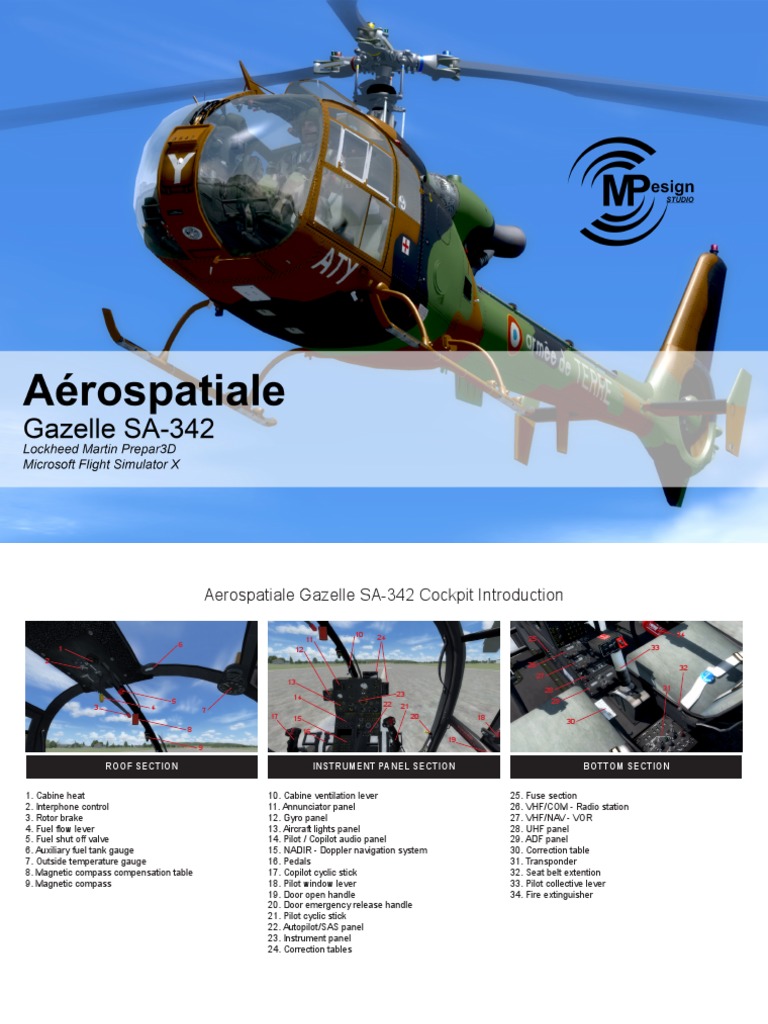 SA-342 Gazelle Cockpit Overview | PDF | Measuring Instrument | Vehicle ...