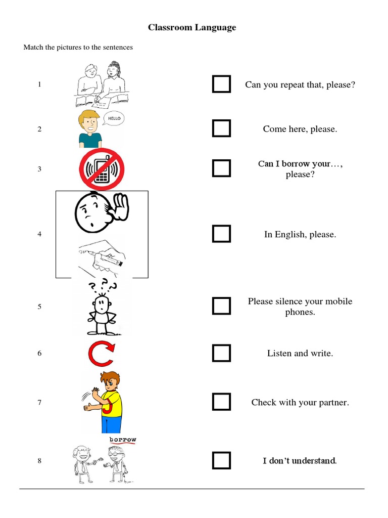 Classroom Language: Can You Repeat That, Please? | PDF