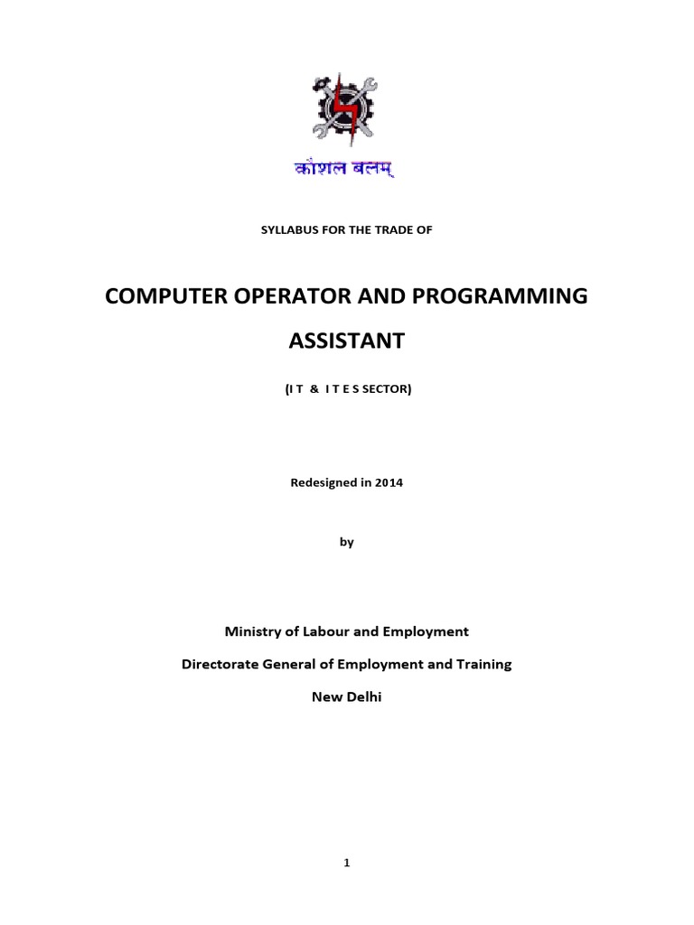 Computer Operator and Programming Syllabus | PDF | Computer Network ...