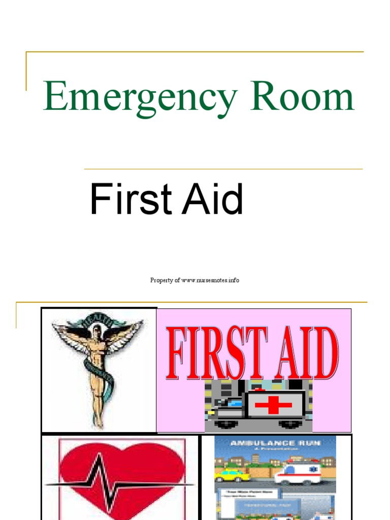 Emergency Room-First Aid | PDF | Burn | Wound