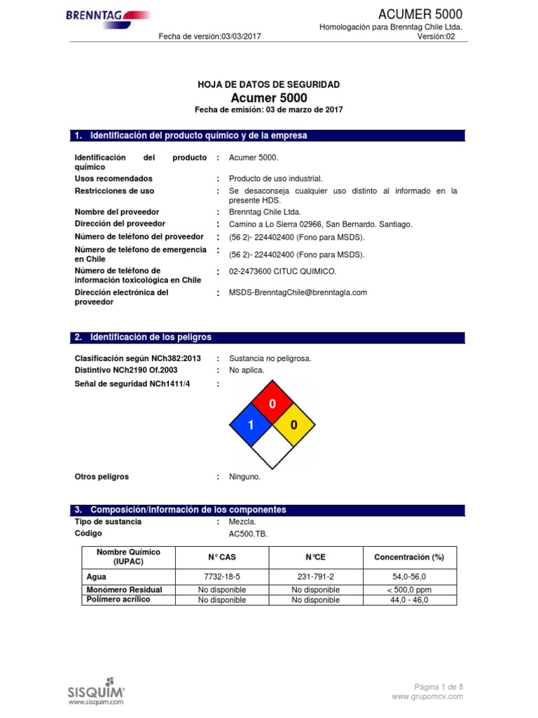 Acumer 5000 | PDF | Pintura acrilica | Agua
