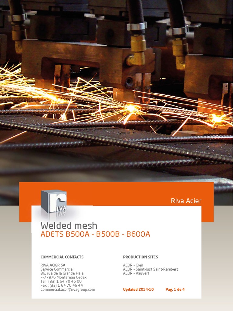 Weldedmesh Adets B500a b500b | PDF | Engineering | Building Engineering