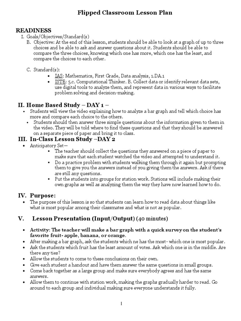 Flipped Classroom Lesson Plan | PDF | Lesson Plan | Teaching