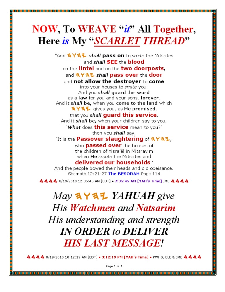 The "Scarlet" Thread | PDF