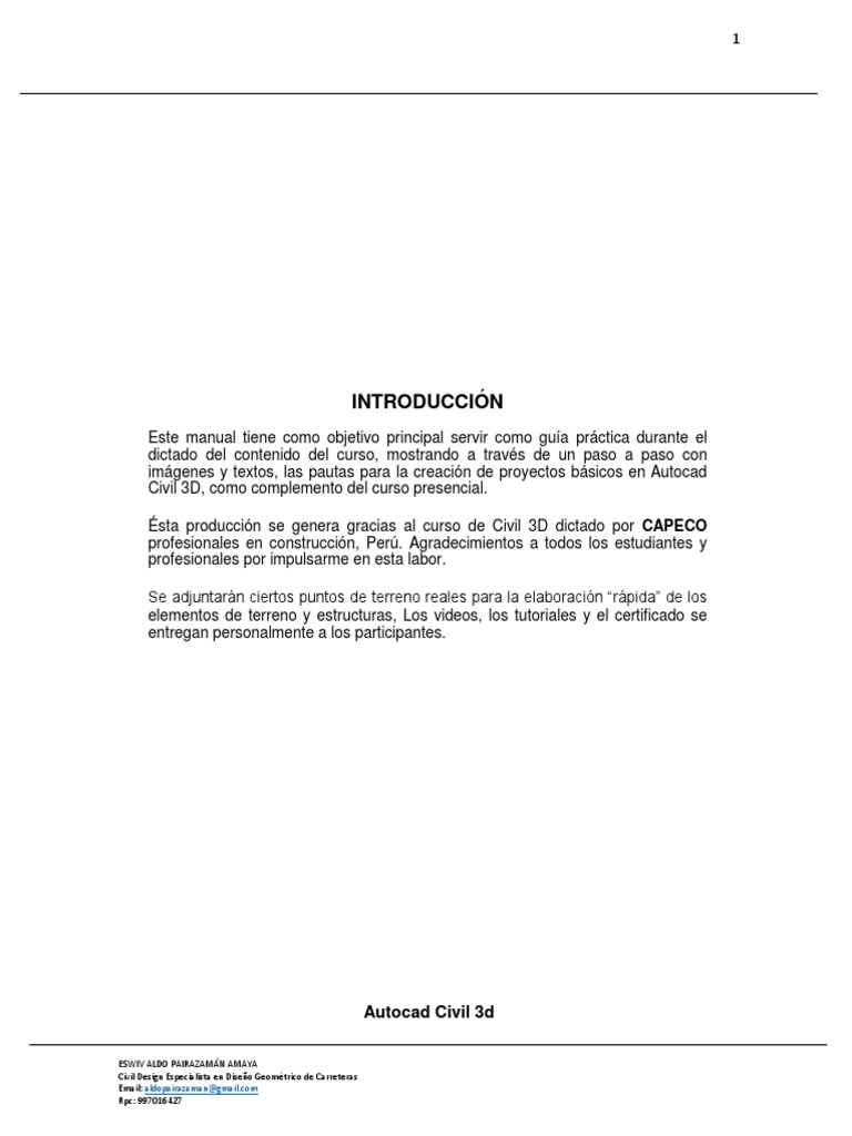 Tutorial Civil 3D Nivel Basico | PDF | Ventana (informática) | Point ...