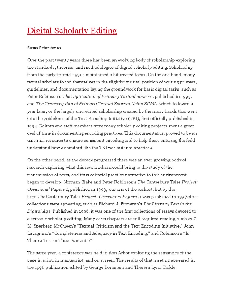 Digital Scholarly Editing | PDF | Bibliography | Markup Language