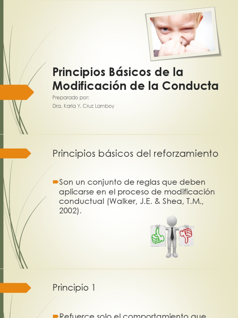 Principios de Modificación Conductual | PDF | Reforzamiento ...