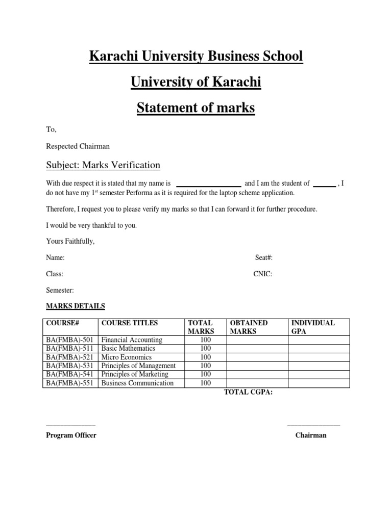 Application For Marks Verification | Download Free PDF | Business
