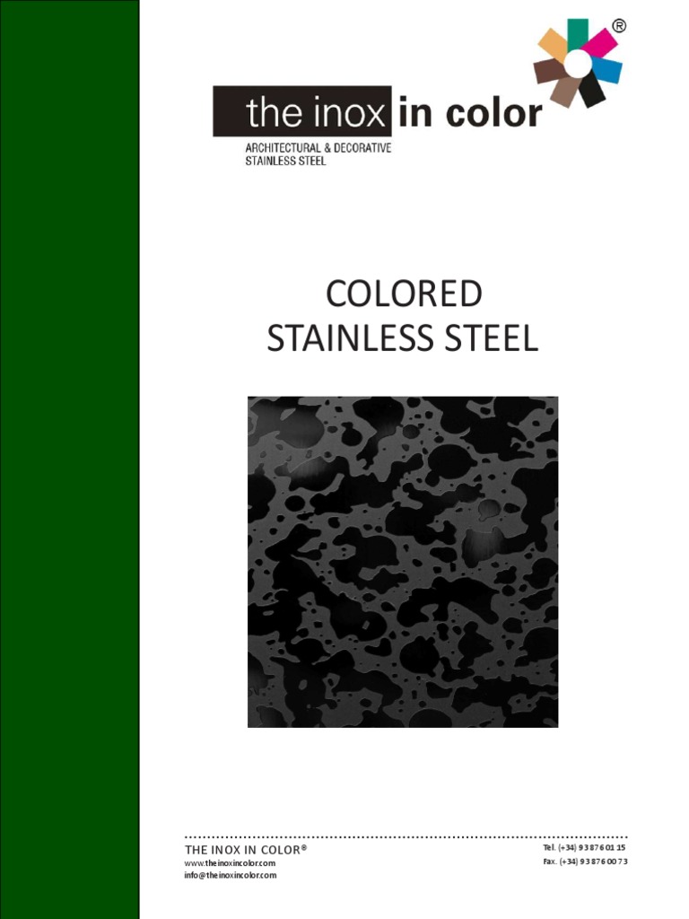 Colored Stainless Steel The Inox in Color | PDF | Stainless Steel ...