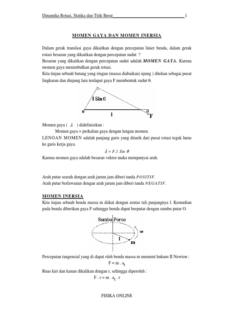 Fisdas Momen Inersia | PDF