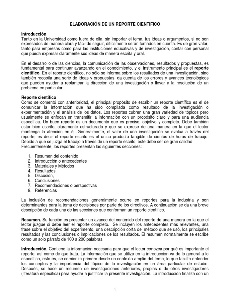 Reporte Cientifico | PDF | Compilador | Método científico