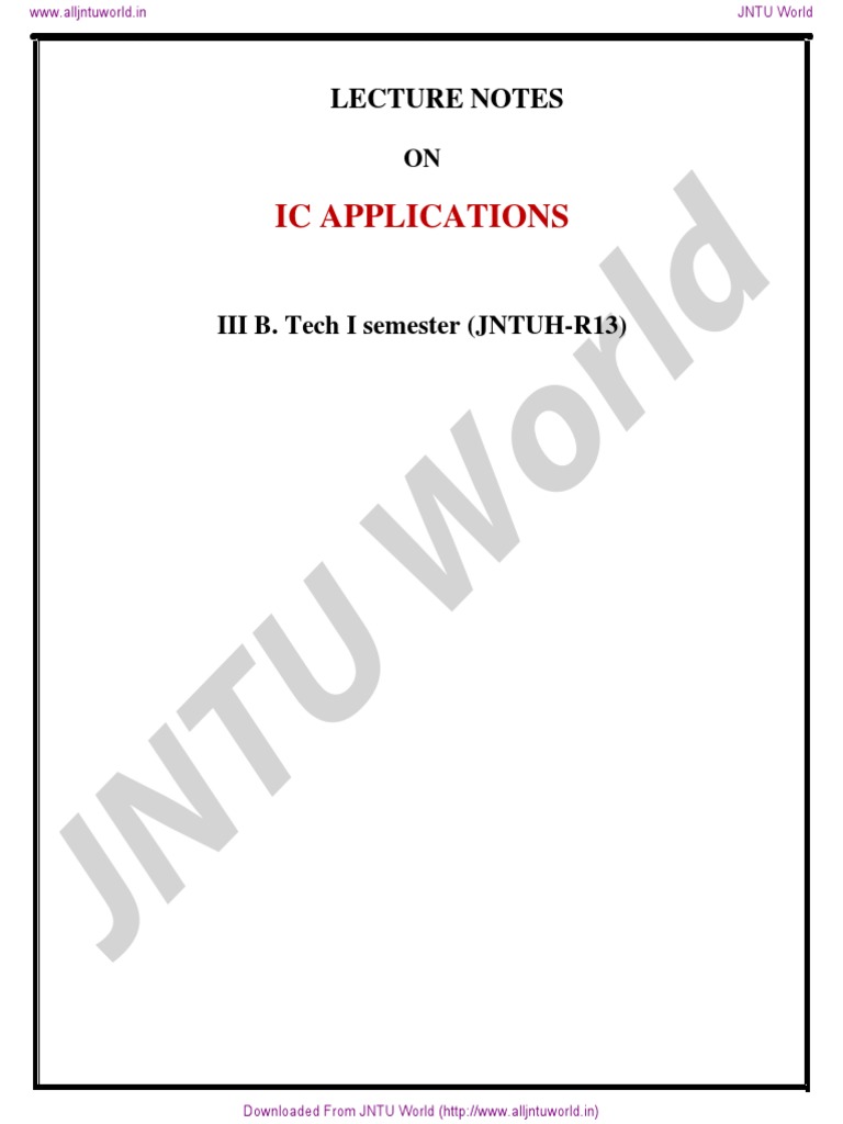 IC Applications PDF | PDF | Integrated Circuit | Logic Gate