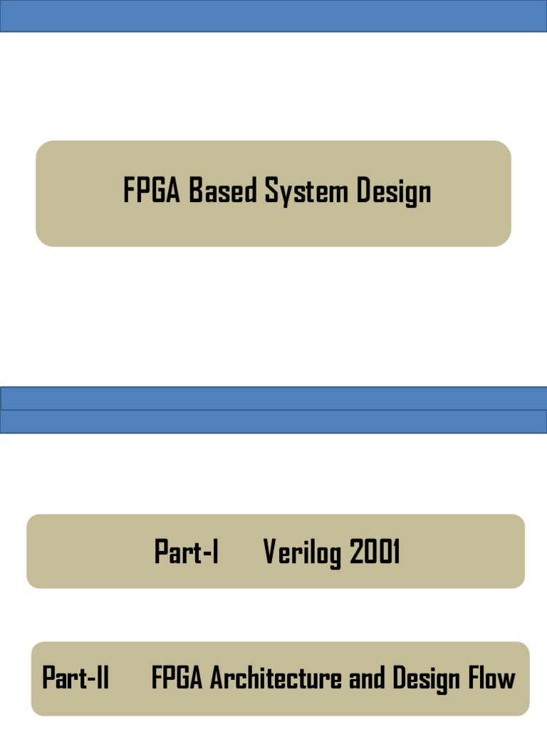 FPGA Based System Design | PDF | Hardware Description Language | Logic Gate