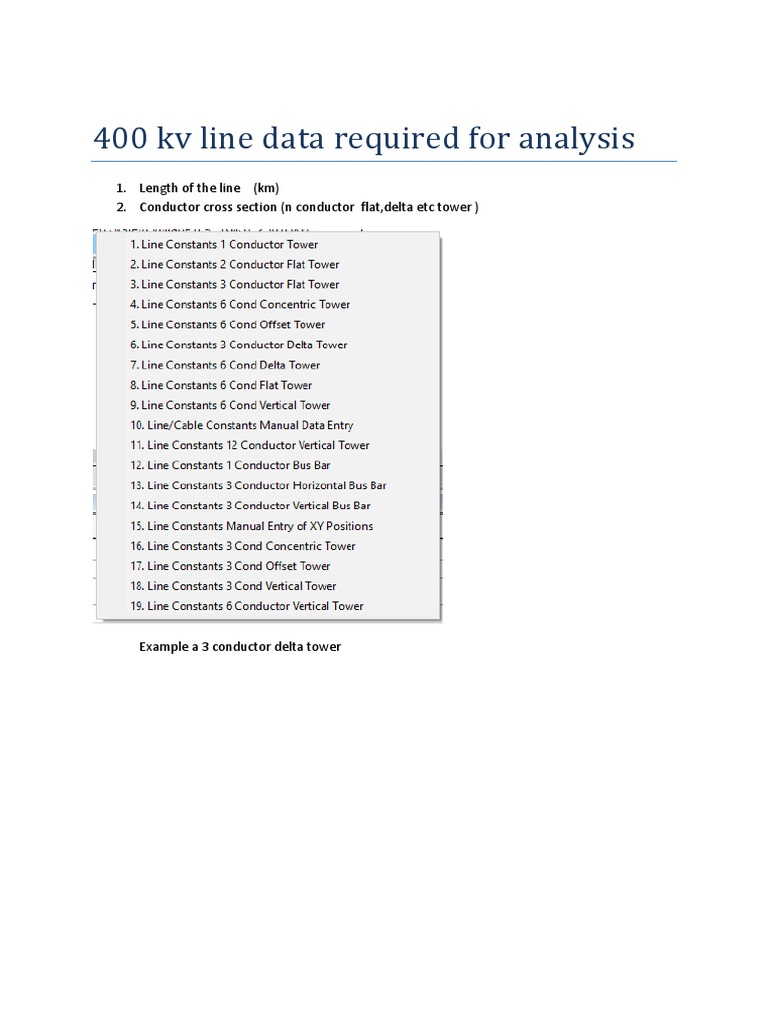 400 KV Line Data | PDF