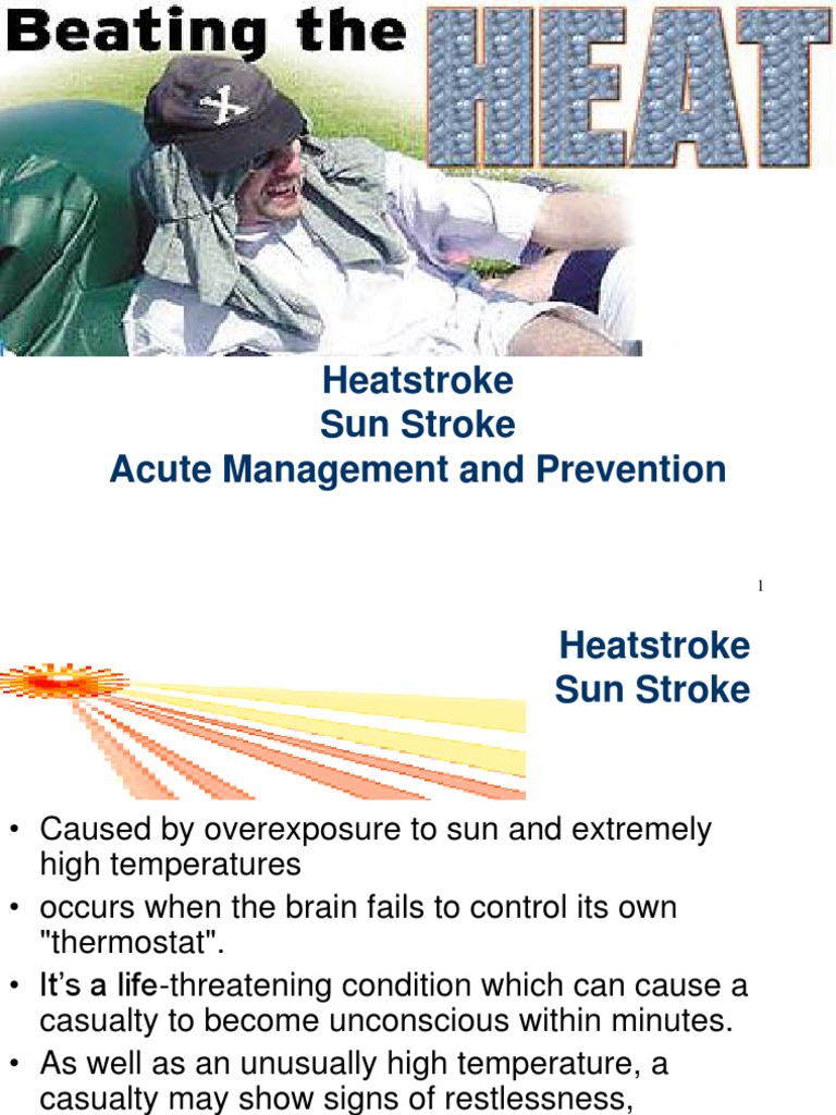 Heatstroke Sun Stroke Acute Management and Prevention | PDF ...