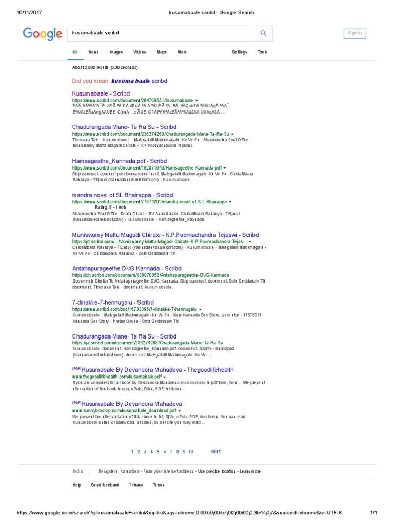 Kusumabaale Scribd - Google Search | PDF | Media Technology | Electronic Publishing