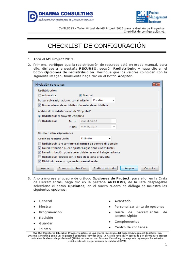 Checklist de Configuracion v1 | PDF | Informática | Software
