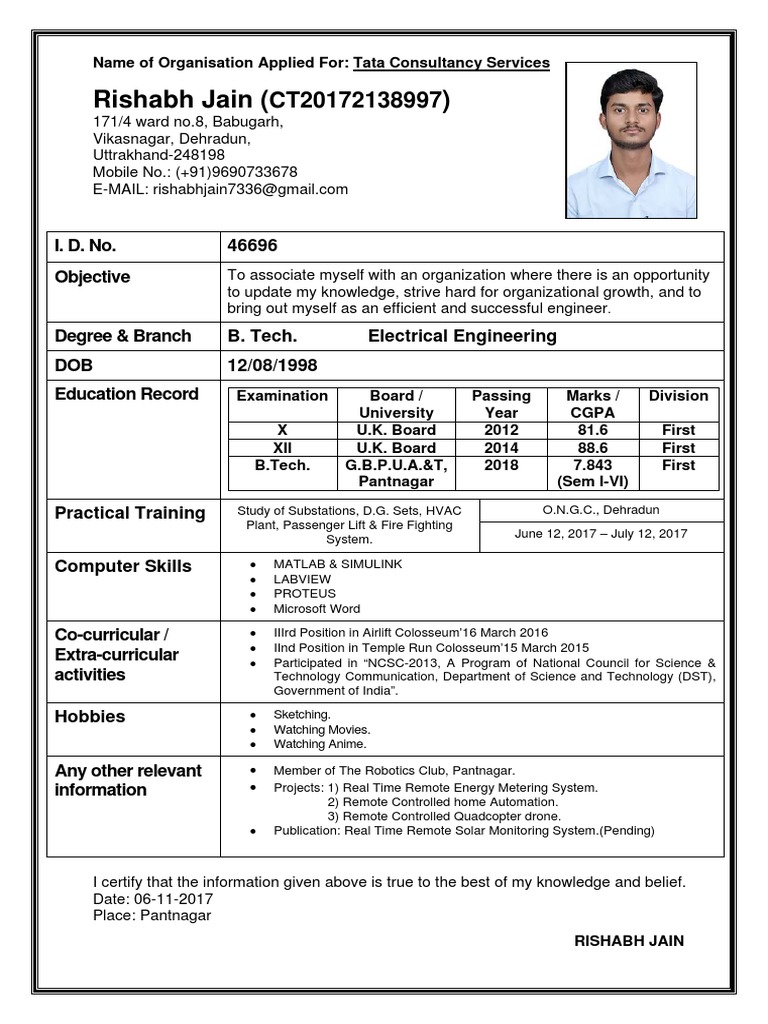 RJ Resume Pic PDF | PDF | Engineering | Science