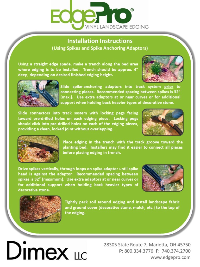 Dimex Vinyl Edging Installation | PDF | Nature