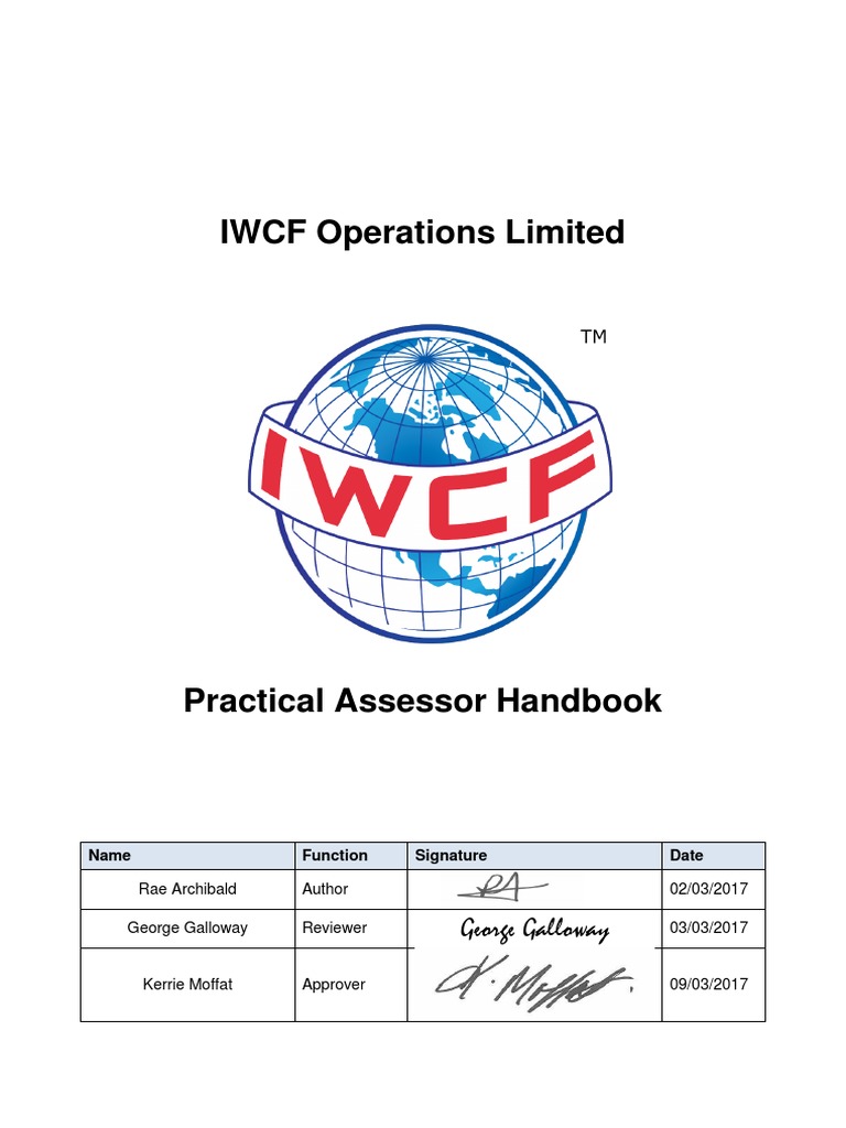 IWCF Practical Assessor Guide | PDF | Identity Document | Nature