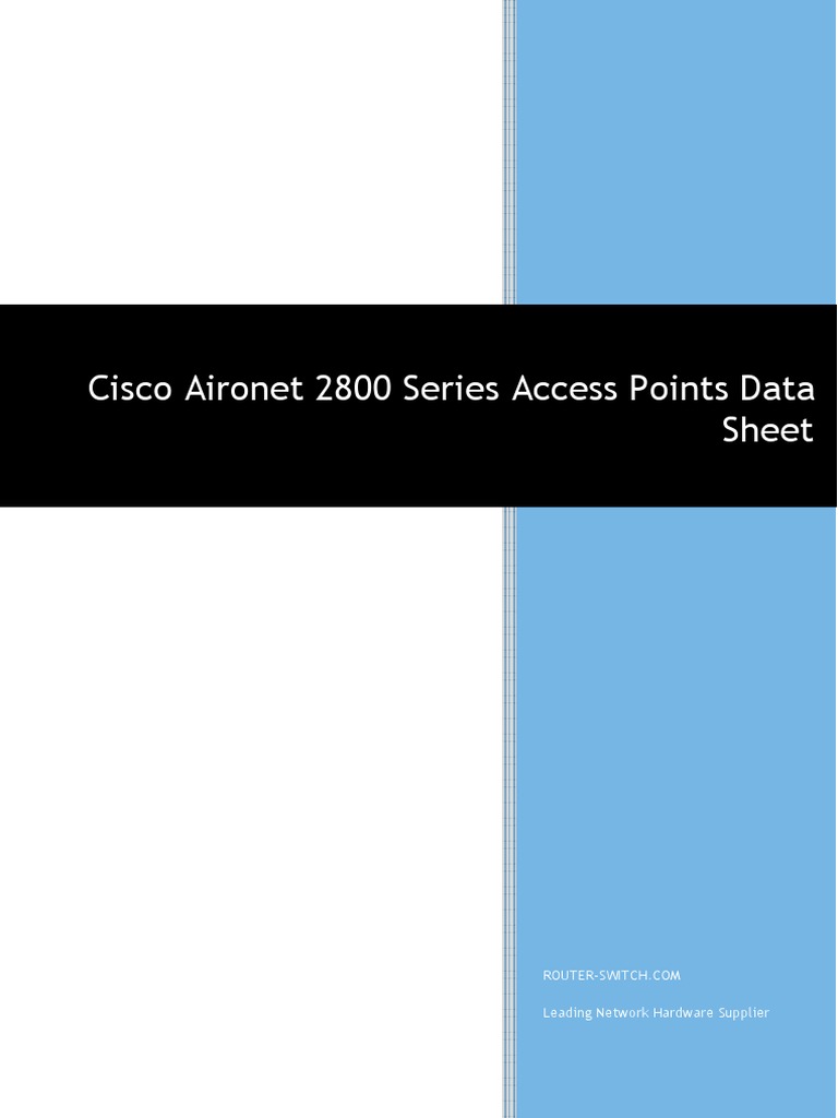 Cisco Aironet 2800 Series Access Points Data Sheet | PDF | Ieee 802.11 ...
