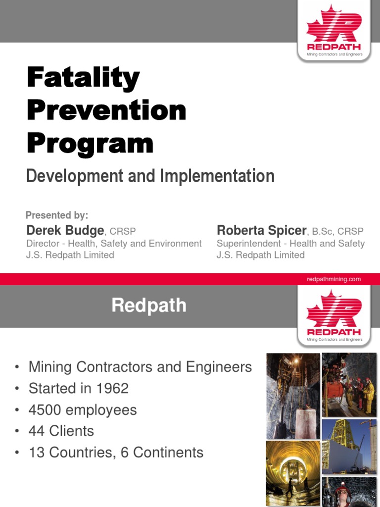 Fatality Prevention Program - Development and Implementation ...