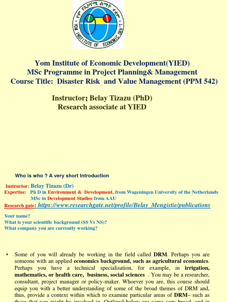 DR Belay PPT-1 | PDF | Hazards | Natural Hazards