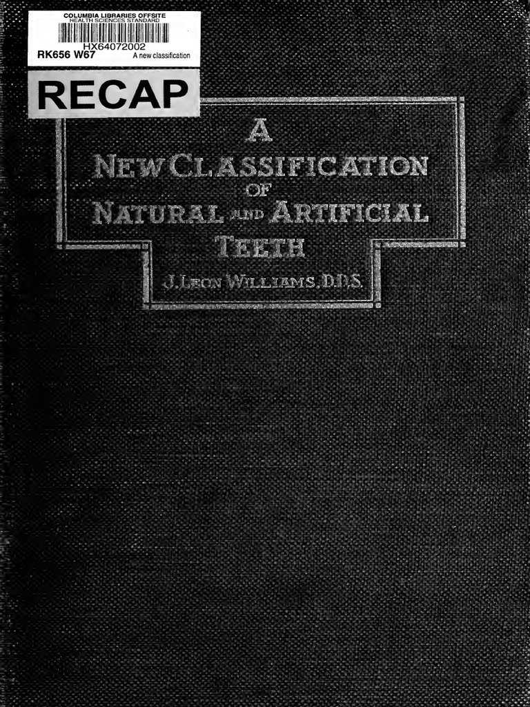 A New Classification of Human Tooth Forms 1914 PDF | PDF | Dentistry ...