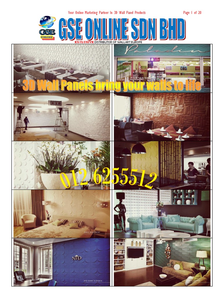 3d Wall Panel Catalogue 2015 | PDF | Economic Sectors | Building Technology