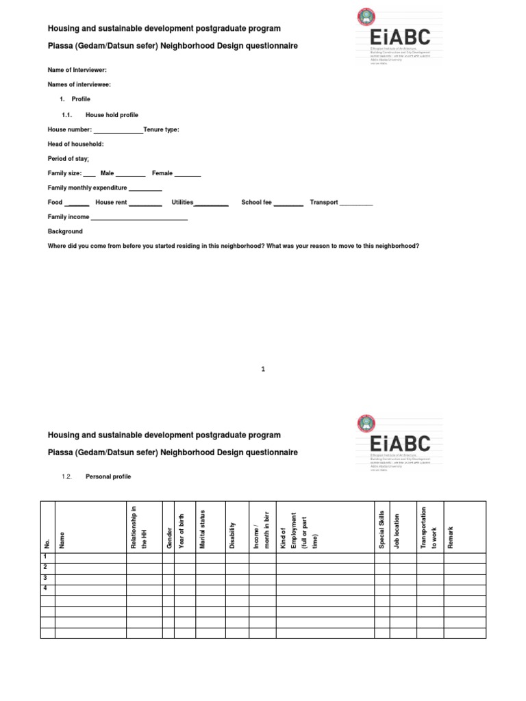 Housing and Sustainable Development Postgraduate Program Piassa (Gedam ...